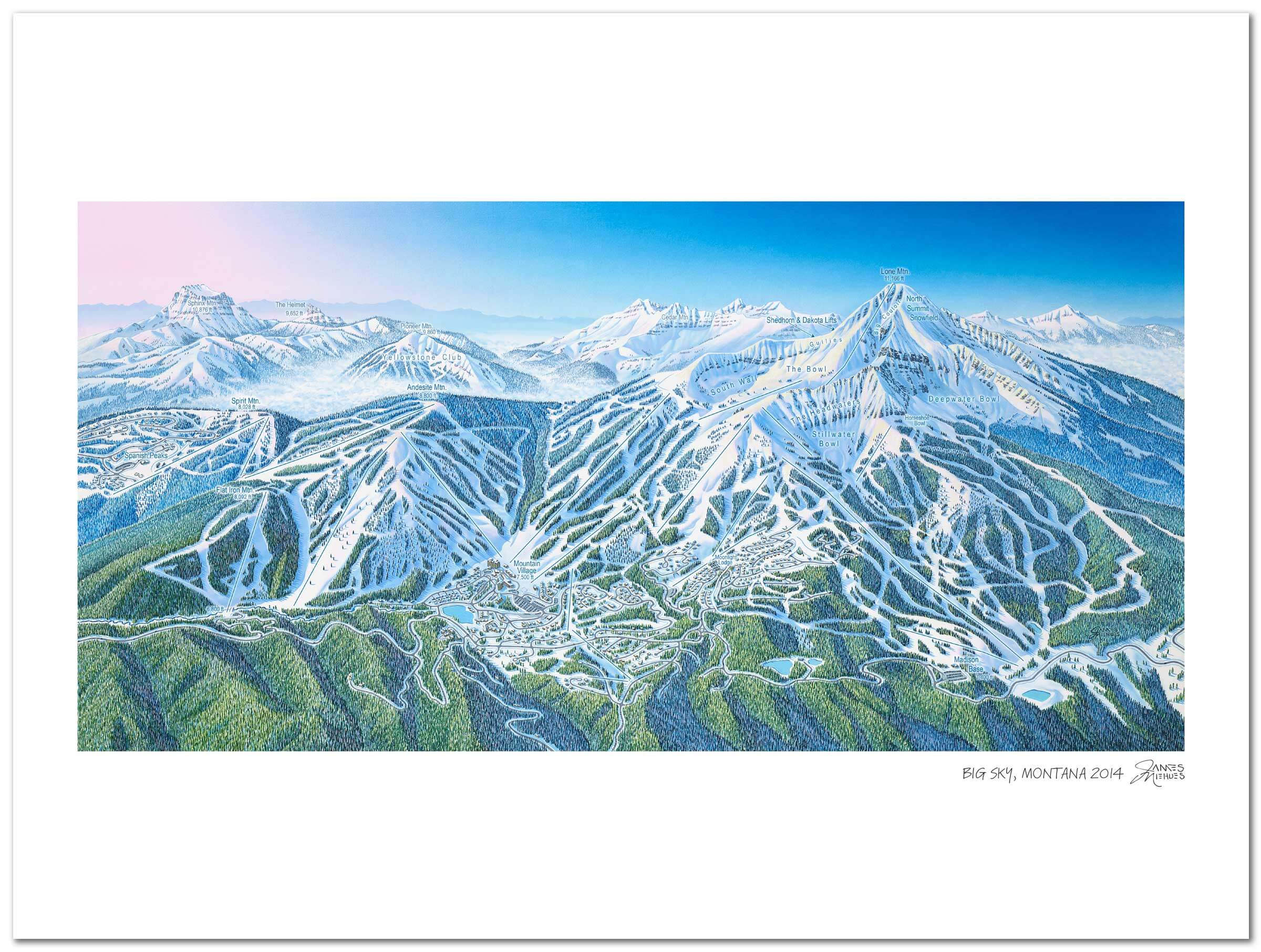 Map Of Big Sky Area
